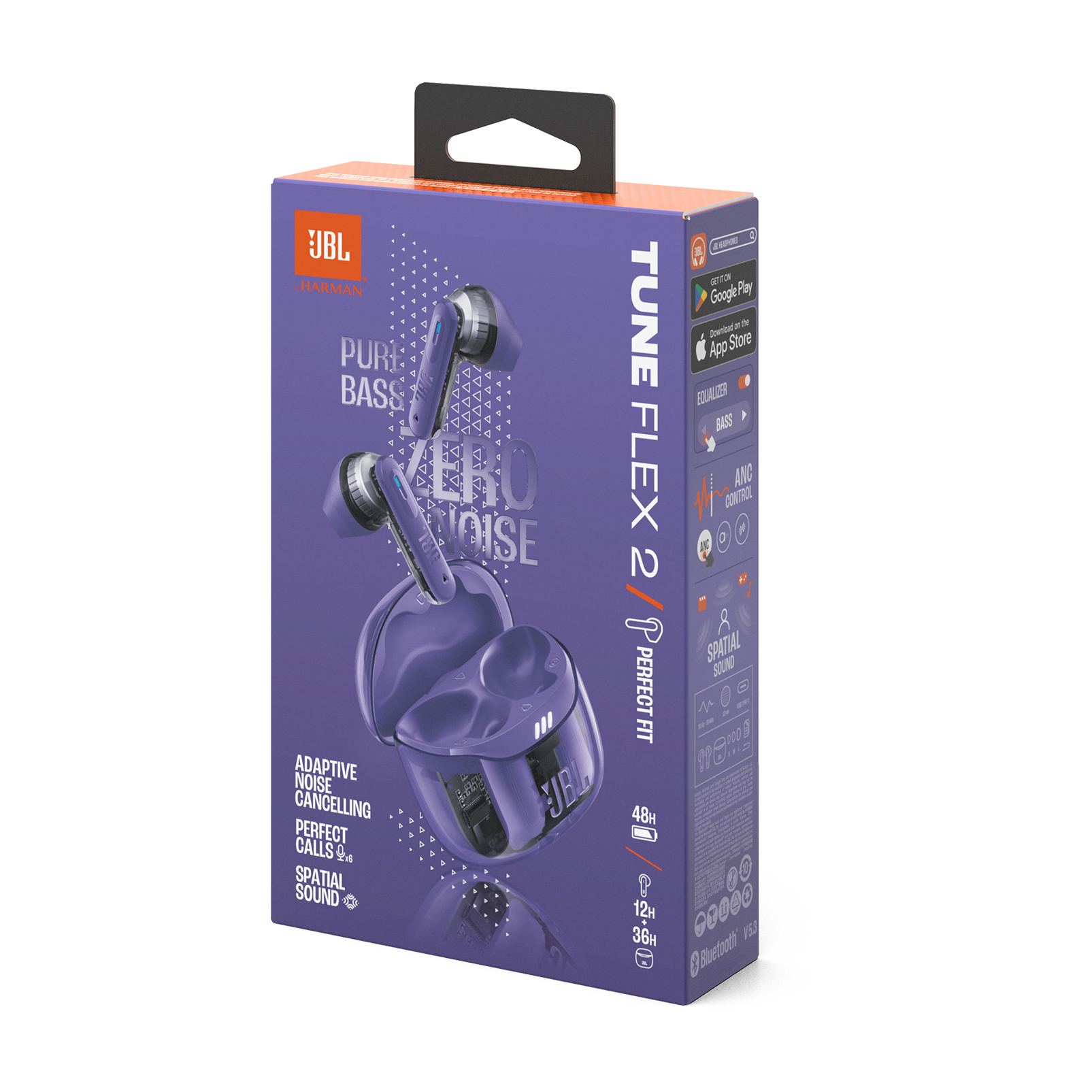 JBL Tune Flex 2 Ghost Edition | 2ウェイハイブリッドノイズキャンセリング完全ワイヤレスイヤホン